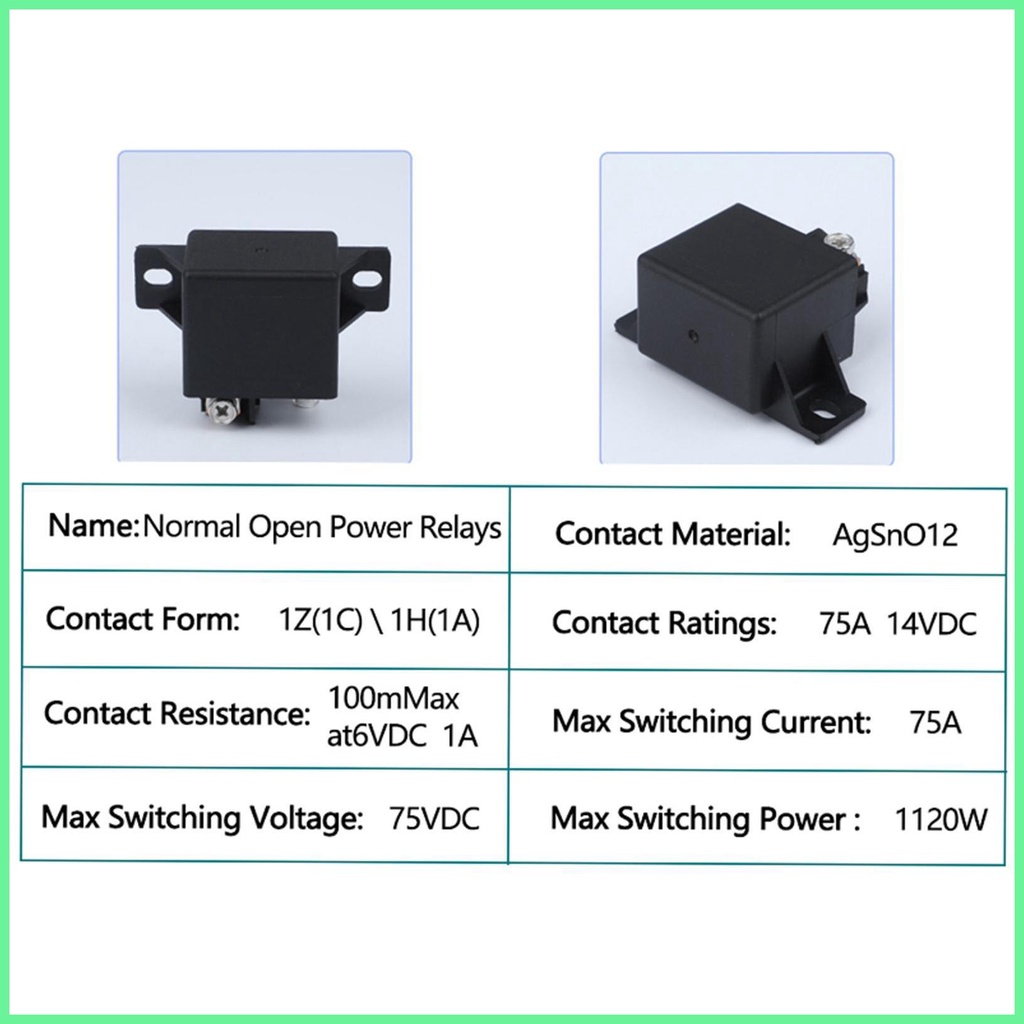 12 Volt Relay High Power Forklift 75A 12 Volt Continuous Duty Relay ...