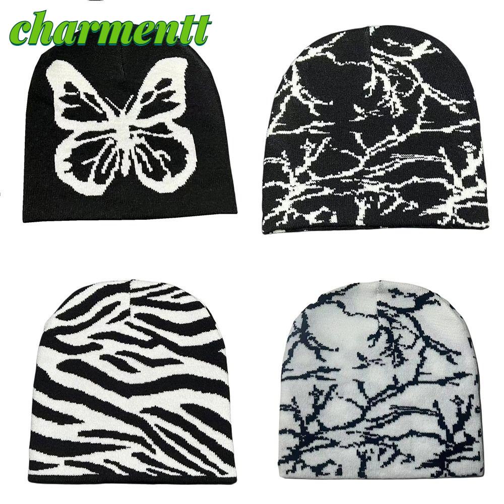 CHARMENTT Knitting Cap Hat, Warm Y2k Beanie Bonnet, Fashion Wool ...