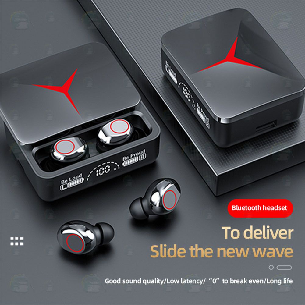 M90 Pro Bluetooth 5.3 Wireless TWS Gaming Headset with Sliding Charging ...
