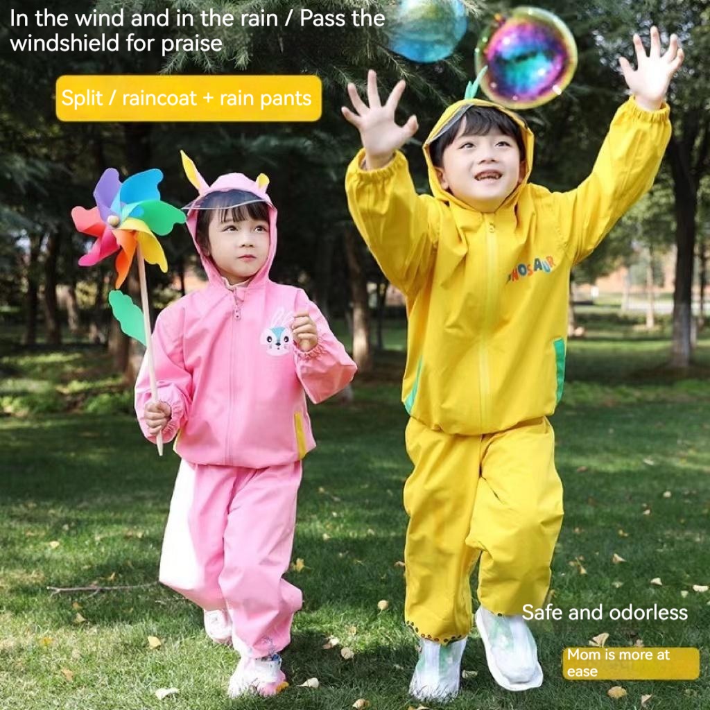Ready Stock Children's Raincoat Children's Suit Split Raincoat Two ...