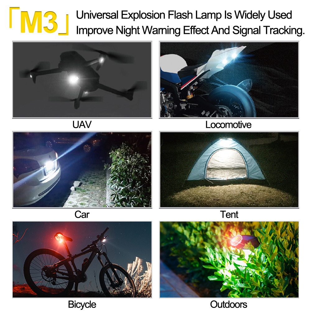 Wireless Remote Control LED Strobe Light for Motorcycle Car Bike ...