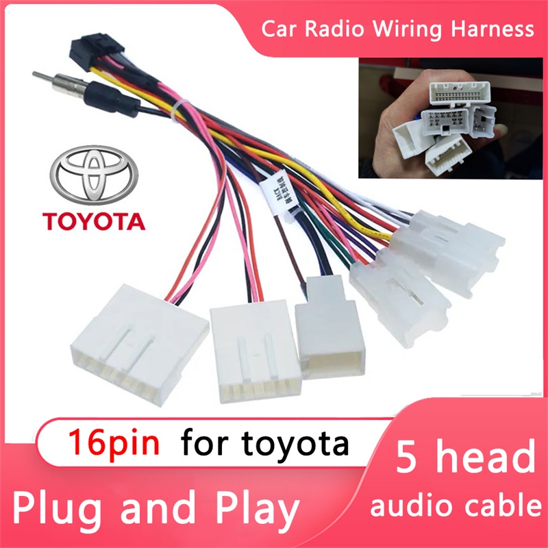 Toyota Car Stereo Power Harness Socket for 2 DIN Android Car Player ...