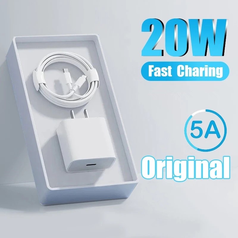 20W Fast Charger USB-C Power Adapter With USB PD Cable Cord EU Plug ...