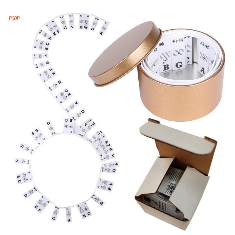POOP 61 Keys 88 Keys Removable Piano Key Labels Piano Keyboard Stickers ...