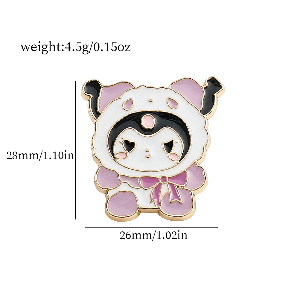 Cute Sanrio Enamel Pin Kawaii Rabbit Cat Brooch Kuromi Mymelody Pins ...