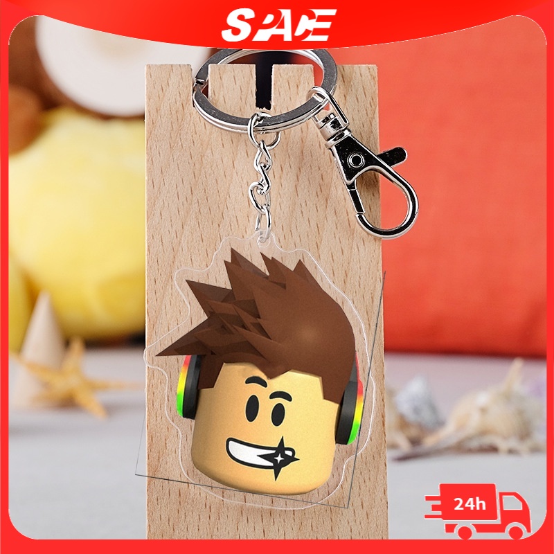 R ROBLOX Keychain Acrylic Anime Cartoon Game Transparent Pendant ...