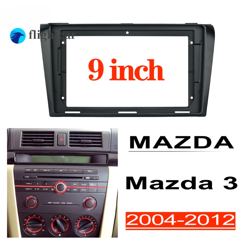Flightcar 2din Stereo Panel Fit for Mazda 3 2004-2012 9 Inch Head Unit ...