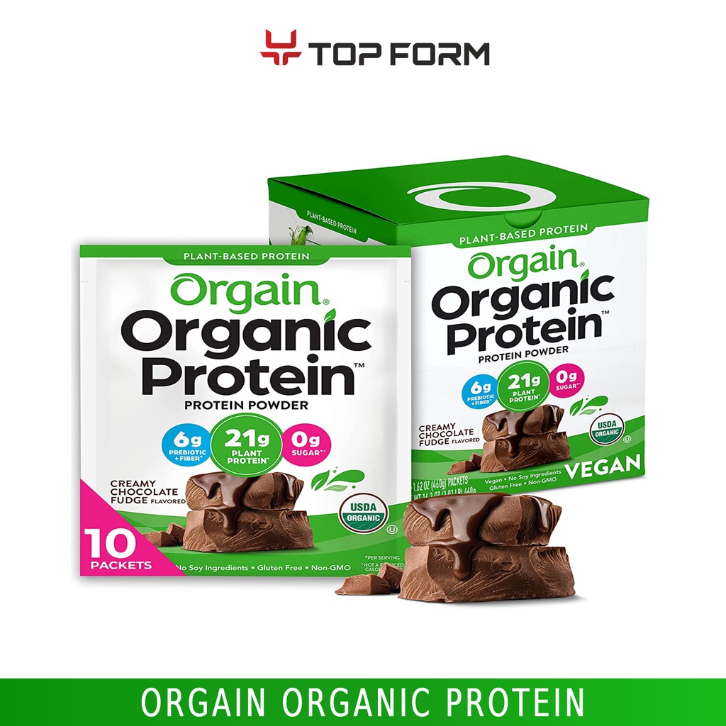 Orgain Organic Vegan Protein Powder - per box (10 packets) | Shopee ...