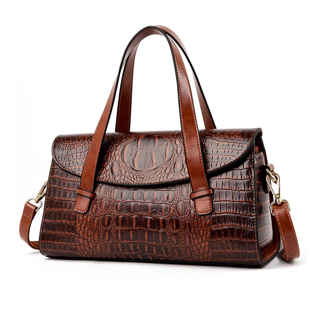Women Luxury Crocodile Leather Handbags Designer Vintage Alligator ...