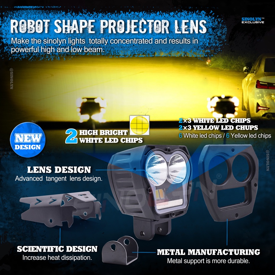 80W Night Ranger Auxiliary Lights Mini Driving Light Work Light Bar ...