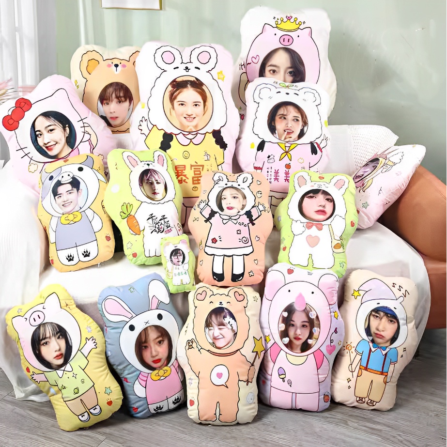 Customized Pillow with Picture Personalized Gift ideas Cartoon Bolster ...