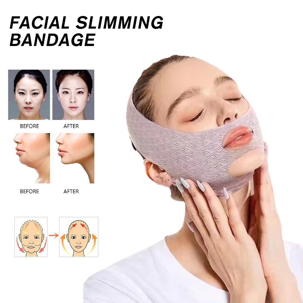 V Face Belt Face Shaping Bandage Sleep Mask Facial Massage Improvement ...