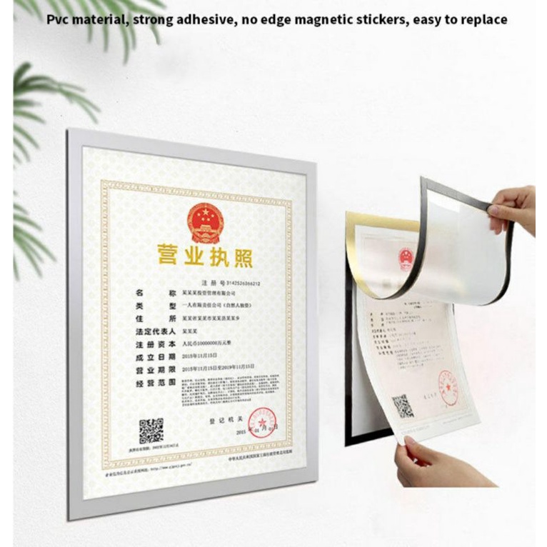 Magnetic Document Sign Photo Frame Wall A4 Paper Menu Poster Display ...