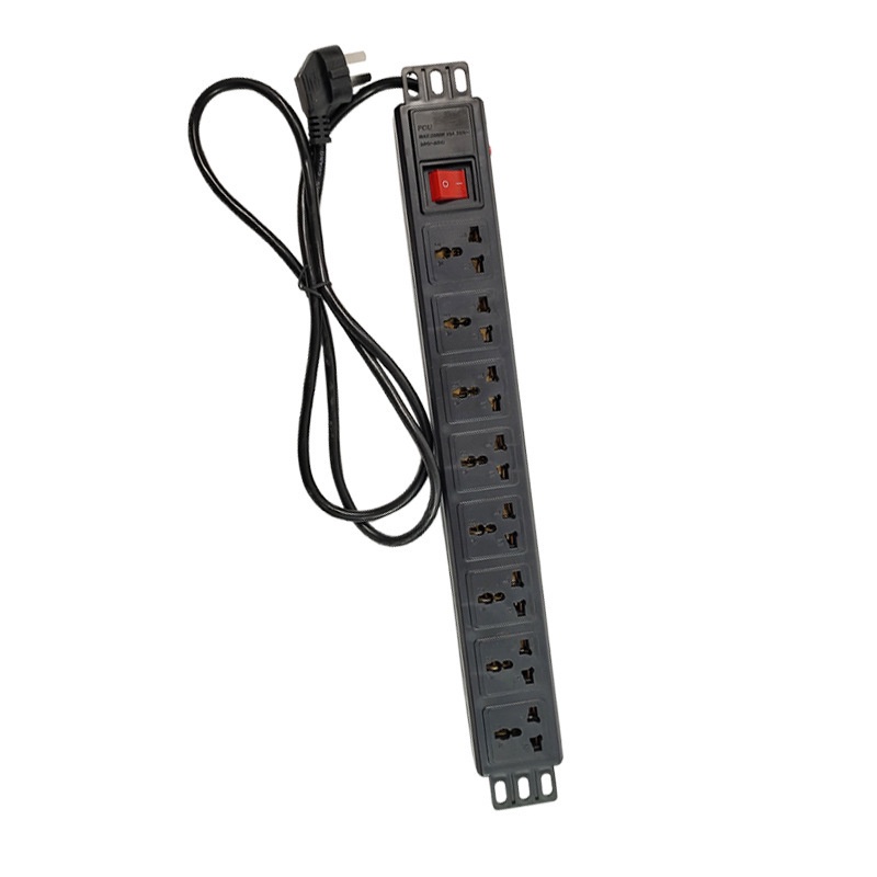 8 Slots Universal 10A Rack Mount PDU Power Distribution Unit PDU Power ...