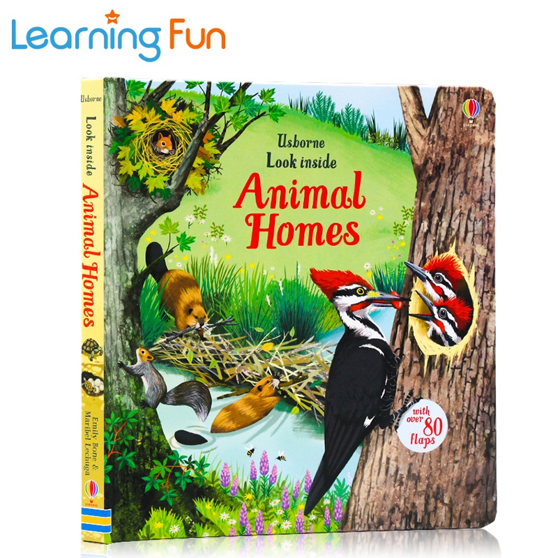 Usborne Look Inside Animal Home English Board Book for Kids Bedtime ...