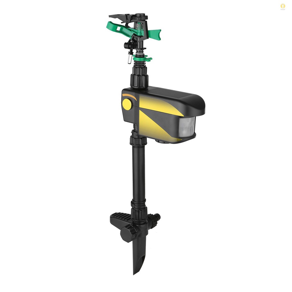 Solar Power Motion-Activated Sprinkler Animal Repeller with 3 Time ...