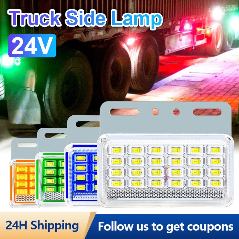 24V LED Truck Side Light Bus Boat Rv Side Marker Light clearance Lamp ...