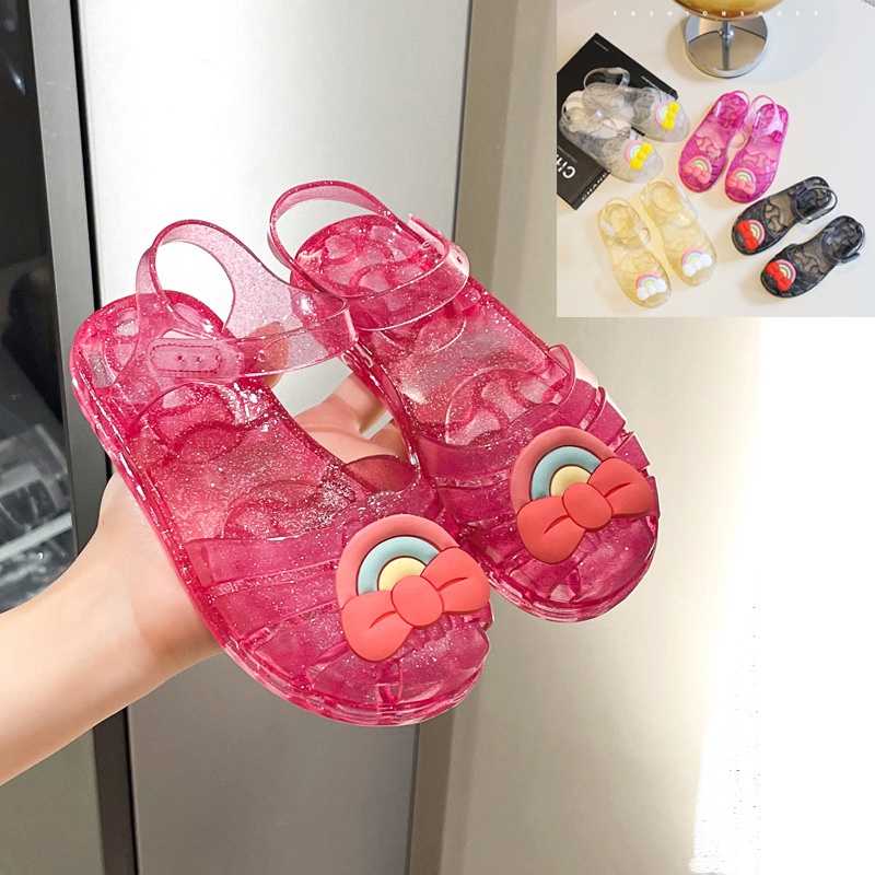 Toddler Jelly Sandals Middle Small Children Soft Crystal Sandals Baby ...