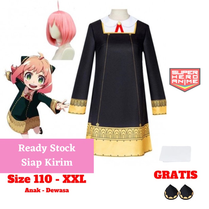 Anya Forger Spy X Family Costume Kids Adult Cosplay Costume Anime ...