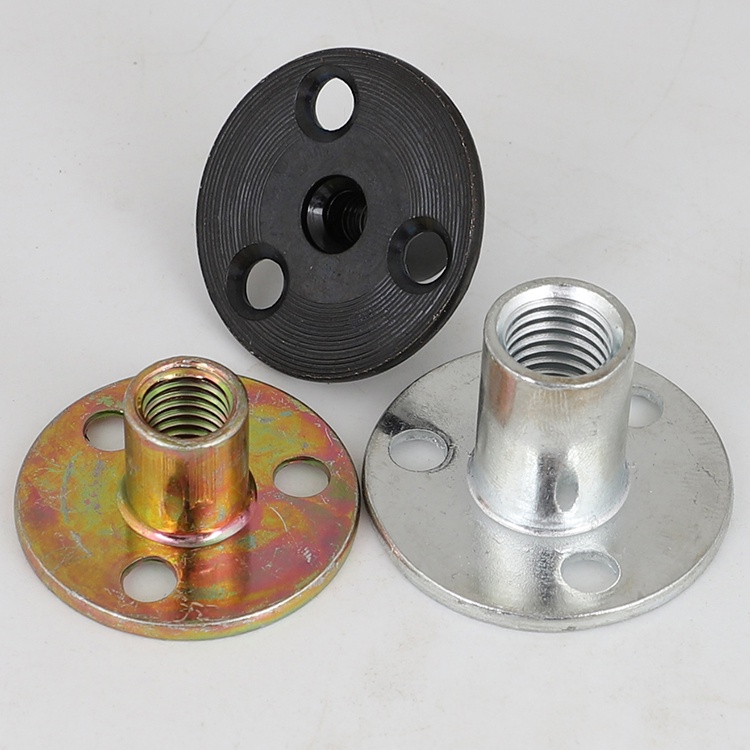 [MHJ] M6m8m10m12 Iron Plate Nut Sofa Foot Locking Nut Galvanized Three ...