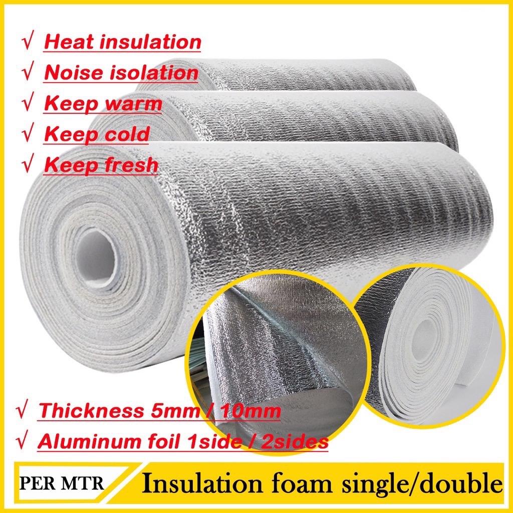 Insulation Foam Double Sided/Single Sided (5mm/10mm) Polyethylene PE Foam Wrap Heat (Sold Per ...
