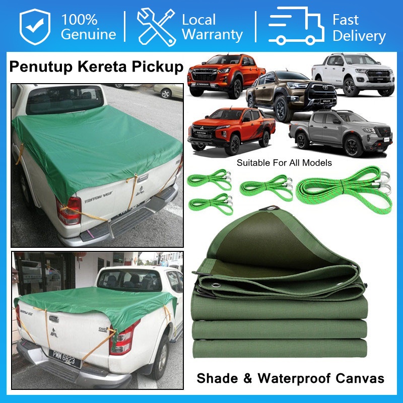 Pickup Truck Canvas With Tightening Rope Penutup Kereta Pickup Trunk ...