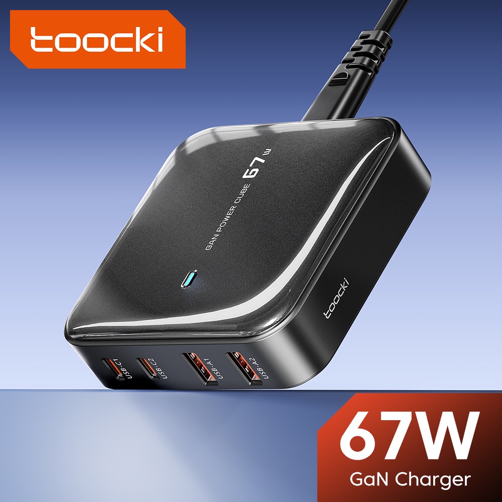 Toocki Gan 67w 4 Ports Usb Type C Pd3 1 Qc4 0 Fast Charging Adapter ...