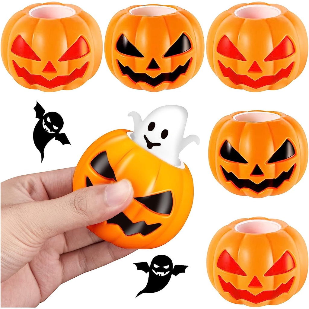 Pumpkin Ghost Decompression Toy Thermoplastic Rubber Squeeze Bouncy ...
