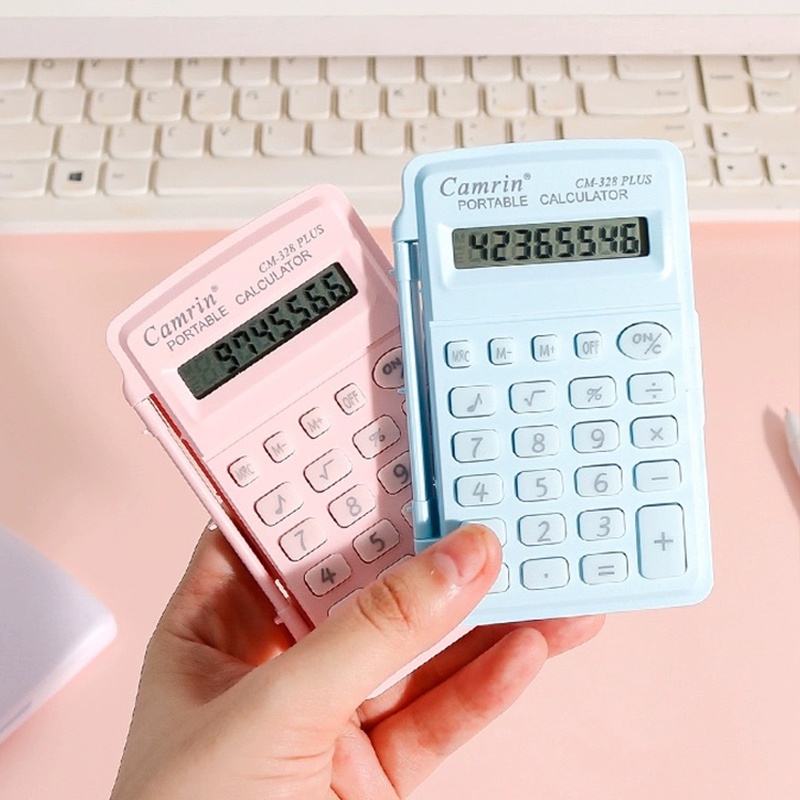 Ultrathin Mini Calculator 8-digit Flip Cover Calculators Student ...