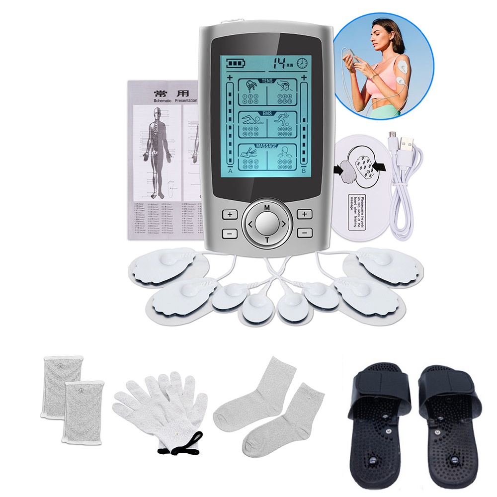 USB Rechargeable 36 Modes TENS Muscle Massage Instrument Touch Screen ...