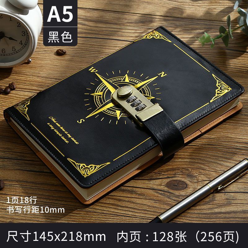[Password diary] A5 cute password book small fresh with lock notepad ...