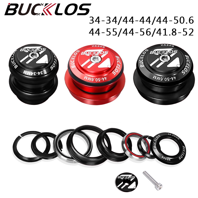 BUCKLOS Bicycle Headset 44/50.6mm Straight Tube Fork Steering Bearing MTB Headset 34/52/55/56mm ...