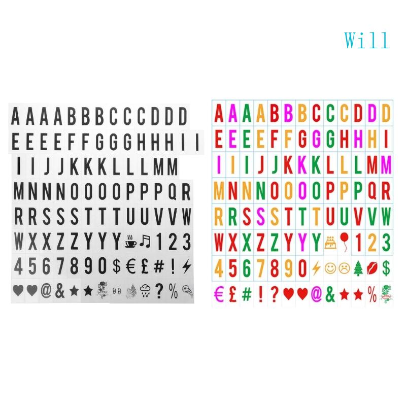 Will Letters Numbers Signs for A4 Light Up Letter Box Sign Message ...