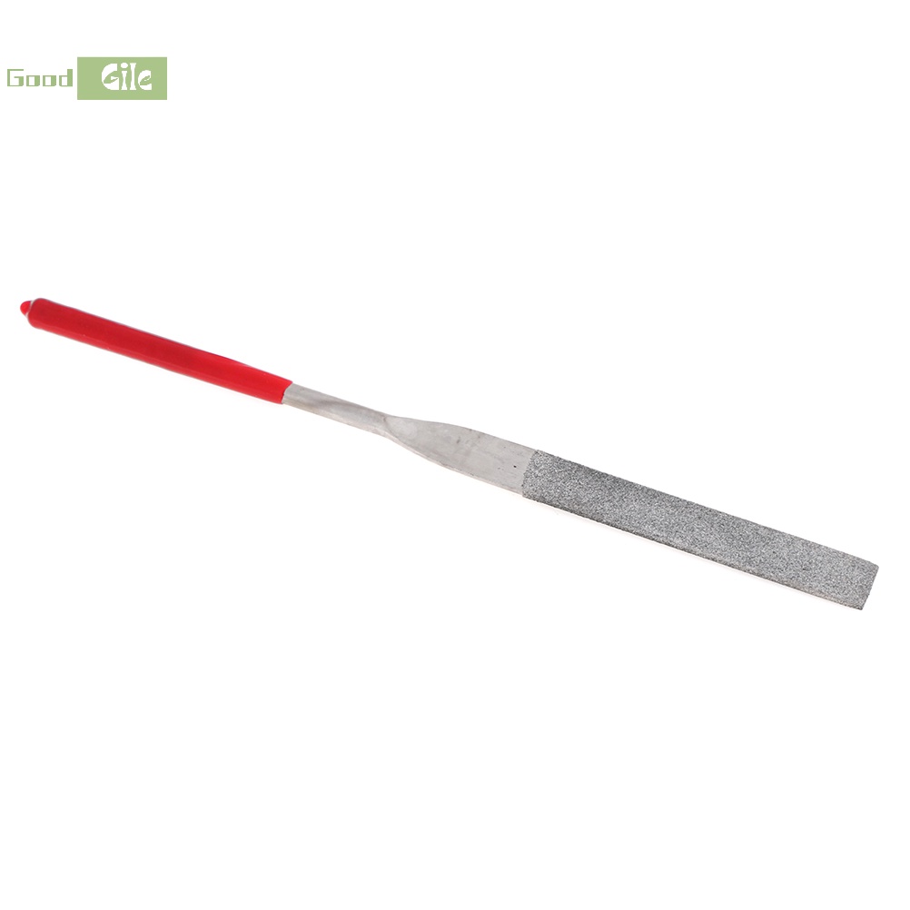 ShaOu 1 Pcs 180mm Long Art Craft Flat Diamond File Grinding Tool Red ...