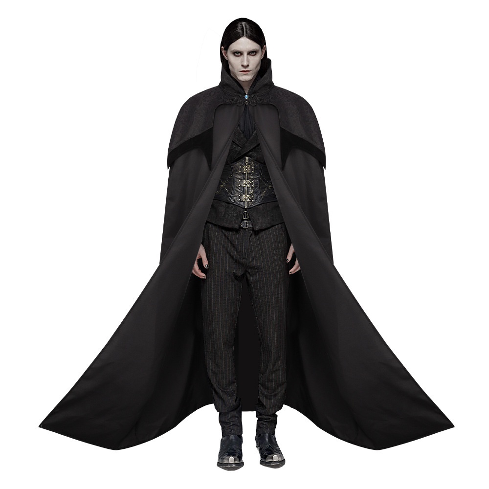 Men's Medieval Vampire Cloak Steampunk Gothic Cape Carnival Dress ...
