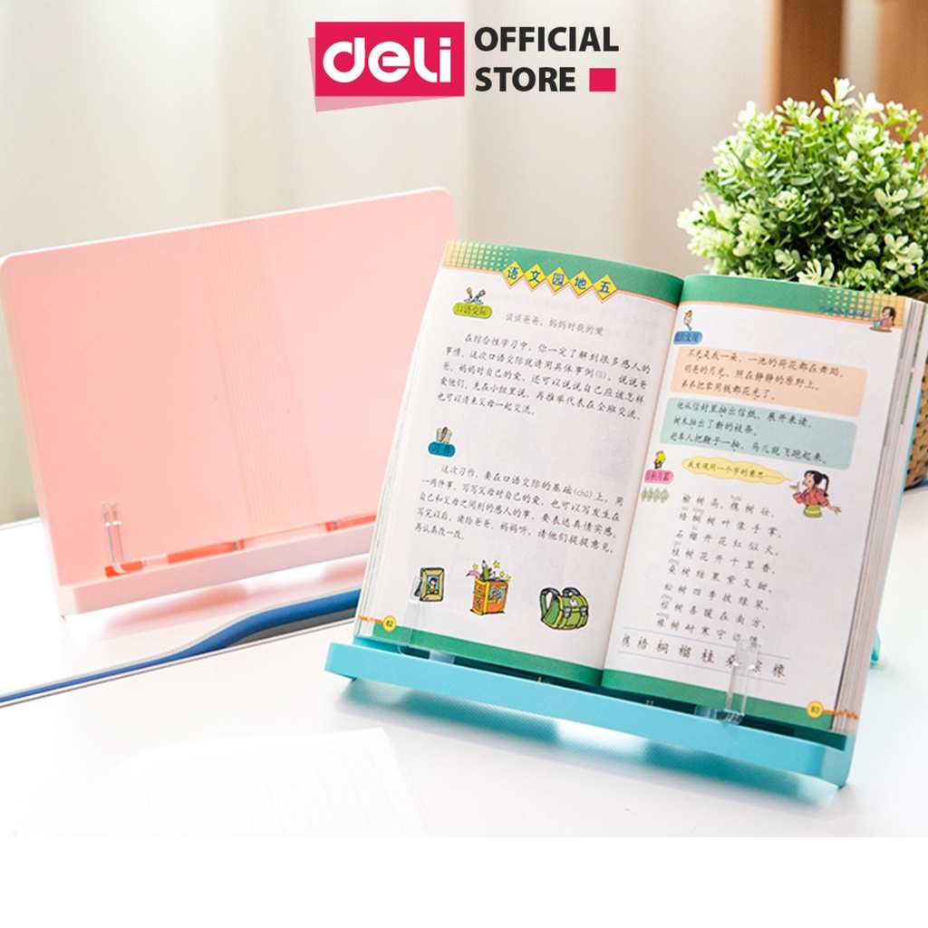 Deli anti-myopia reading stand for children - white/pink/blue, smart ...