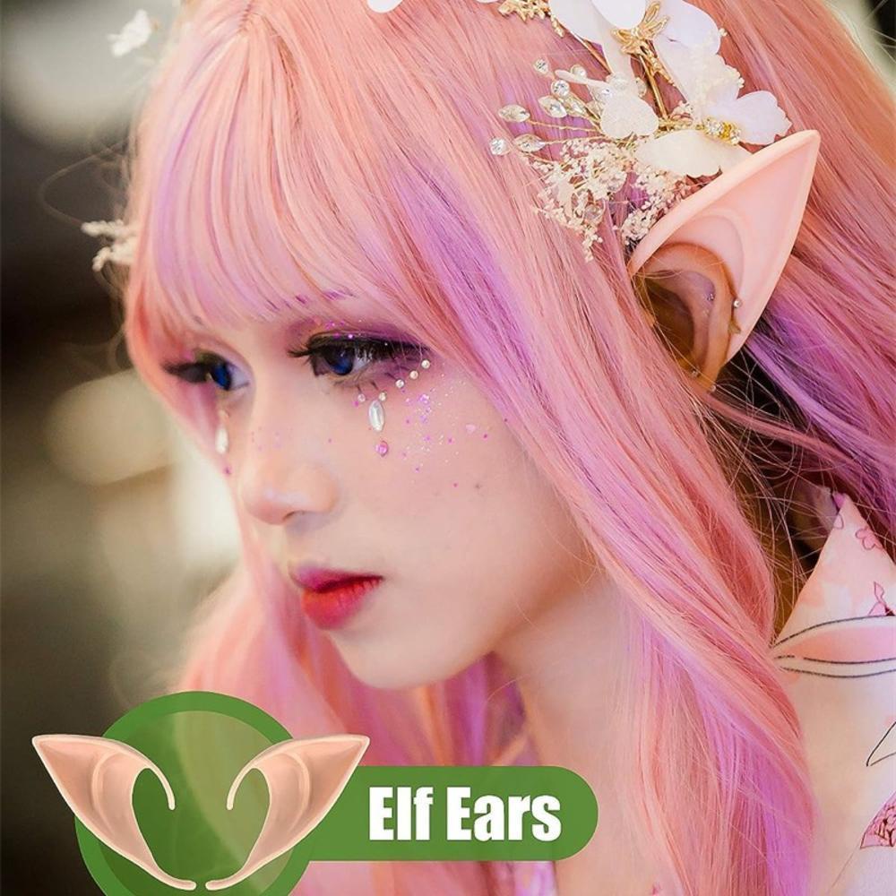 1Pair Cosplay Fairy Pixie Elf Ears Soft Latex Pointed Goblin Ears ...
