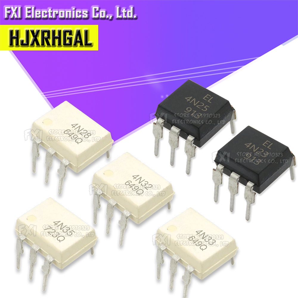 10pcs 4N38 4N37 4N36 4N35 4N33 4N32 4N27 4N28 4N25 4N26 DIP-6 IC ...