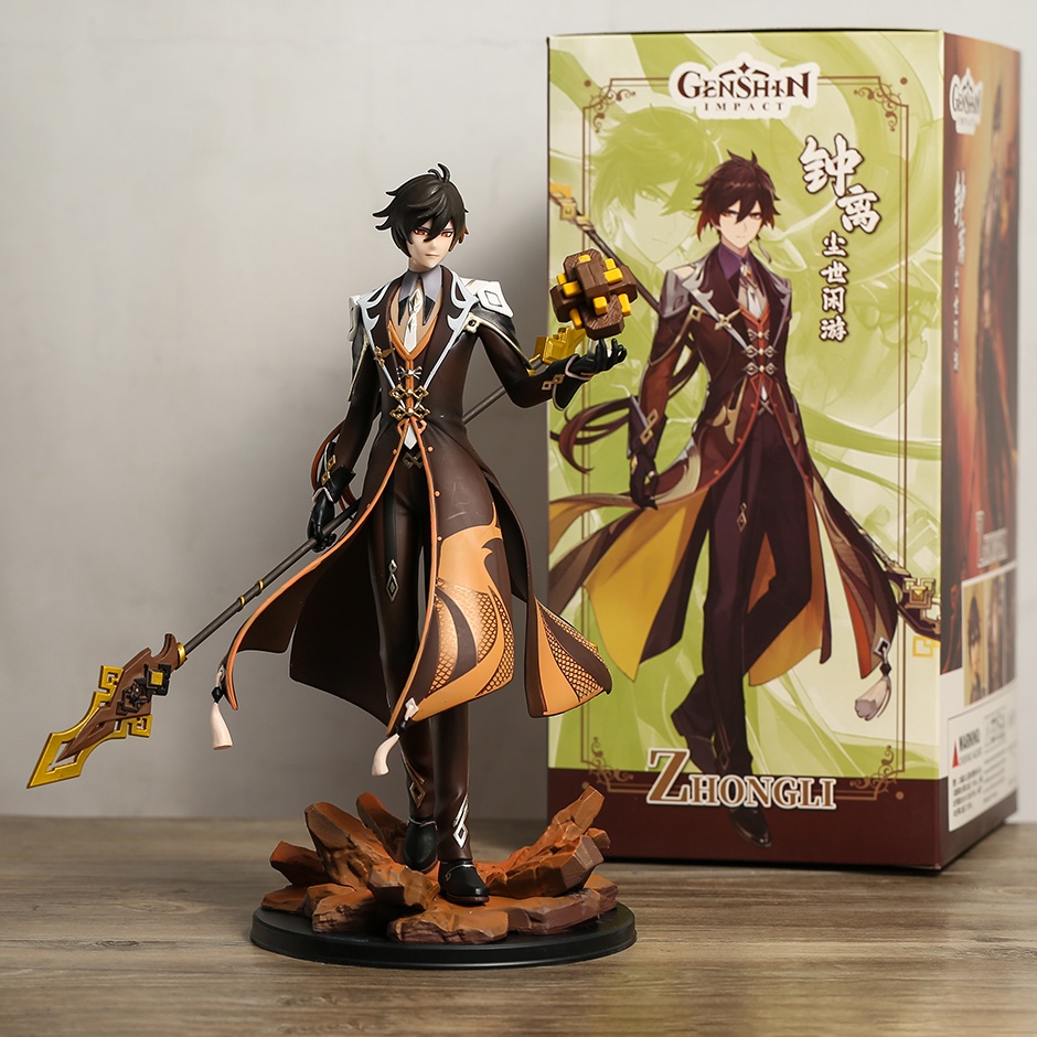 28cm Anime Figural Genshin Impact Morax GK Statue PVC Model Figure Doll ...