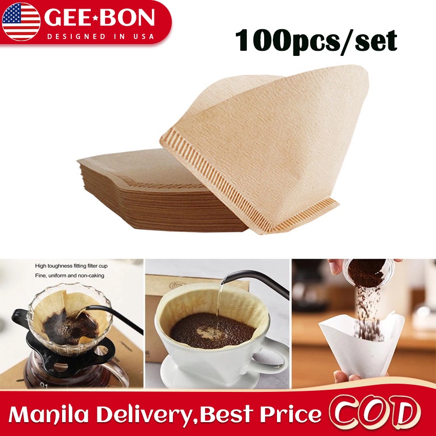 GEEBON 100pcs Coffee Paper Cup Filter Coffee Drip Bag Espresso Machine ...