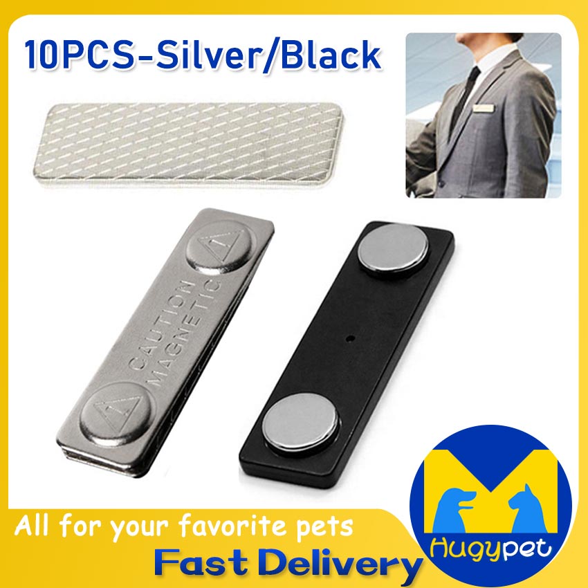 10pcs Metal Badge Brooch Strong Magnetic Name Tags Badge Metal Fastener ...