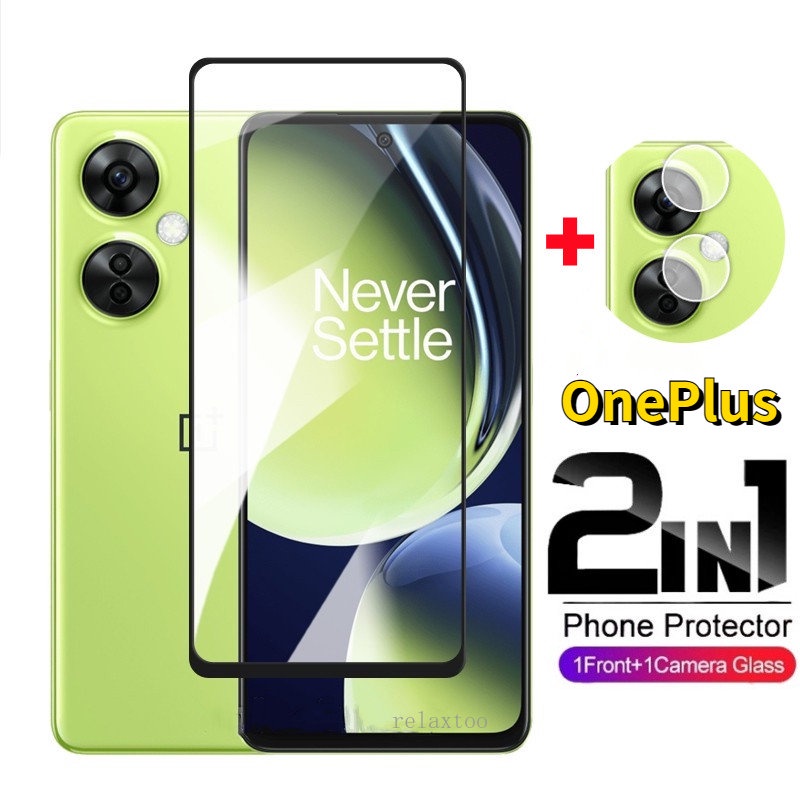 2 IN 1 Curved Edge Screen Protector Tempered Glass For 1+ OnePlus Nord ...