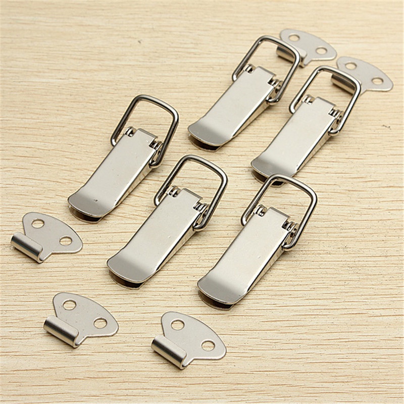 4 PCS Iron Hardware Cabinet Boxes Spring Loaded Latch Catch Toggle For ...