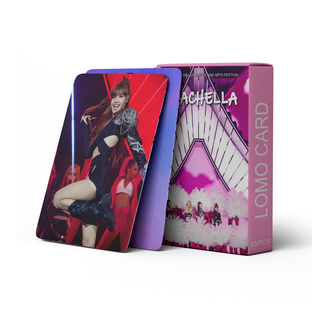 55pcs/box BP 2023 Coachella Photocards JENNIE JISOO ROSE LISA Lomo ...