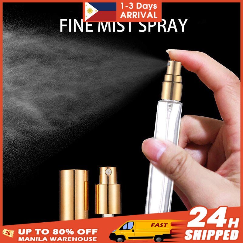 10ML Clear Thin Glass Perfume Bottle Spray Atomizer Empty Sample Vials ...