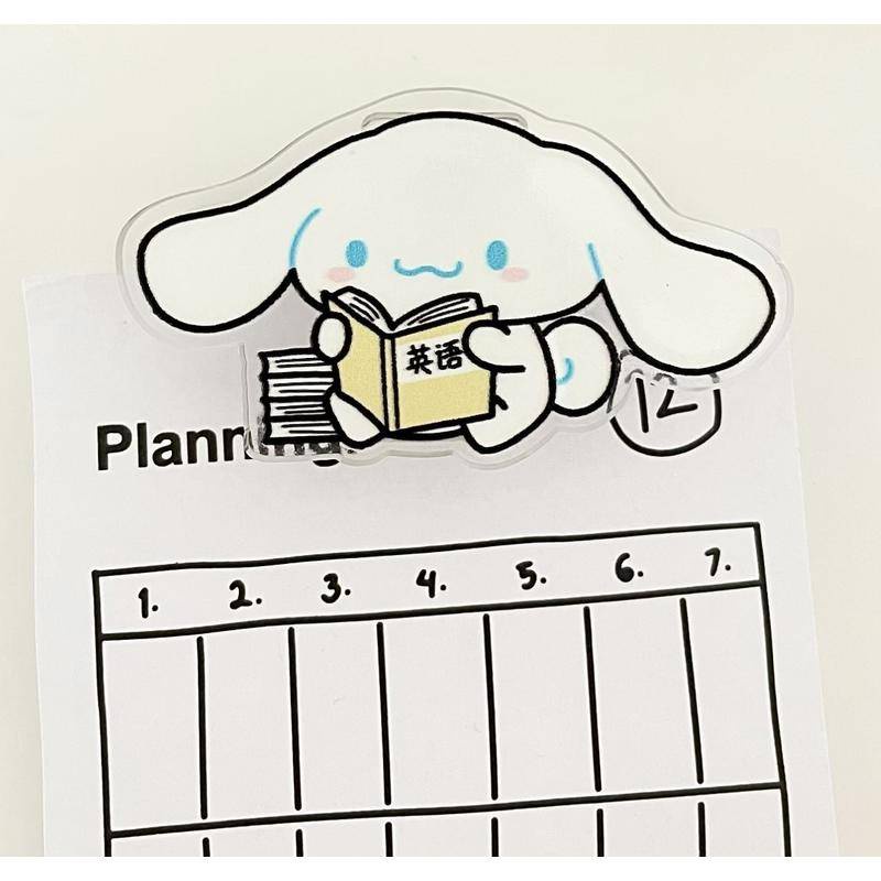 Anime Sanrio Kawaii Cartoon Acrylic Paper Clip Decorative Bookmark ...