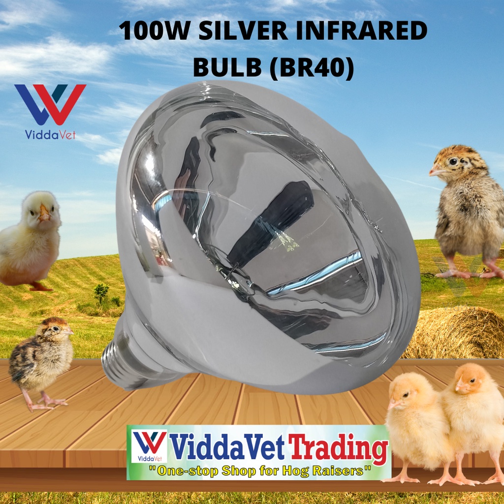 100w SILVER infrared light bulb for brooding poultry infrared bulb heat ...