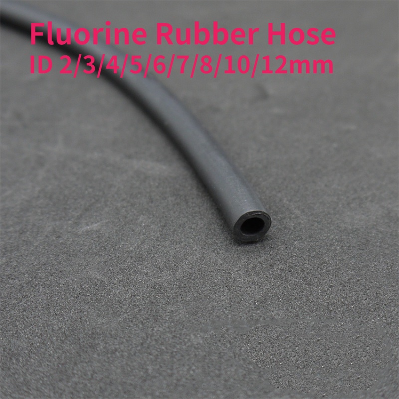 ID 2/3/4/5/6/7/8/10/12mm Black Fluorine Rubber Hose FKM Fuel Tube FPM ...