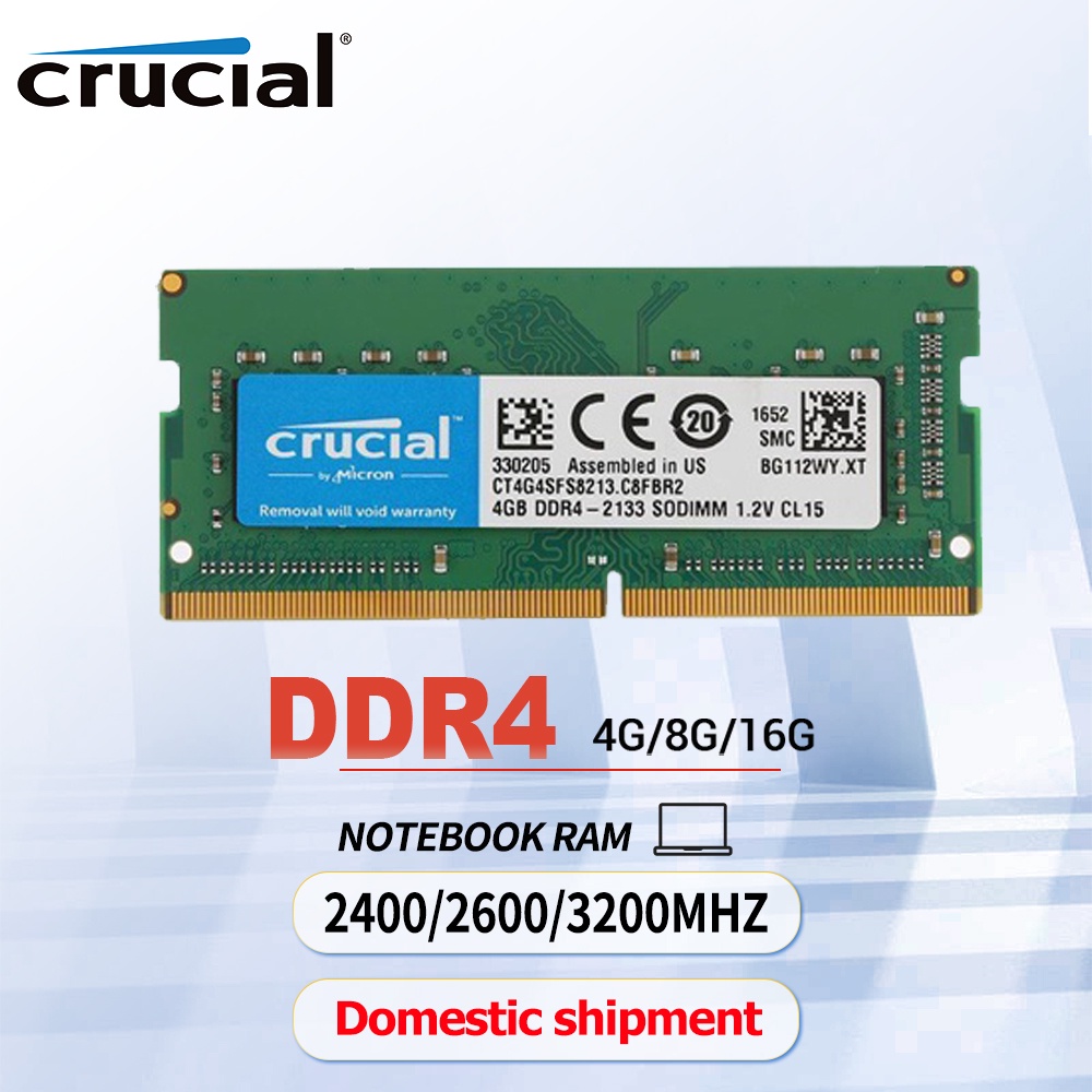 (Bulacan Ship)Crucial Laptop RAM DDR4 4GB 8GB 16GB 2400MHZ 2666MHZ SODIMM Memory for Notebooks ...