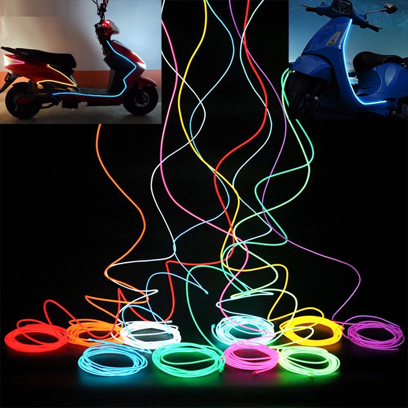 EL Cool lights Motorcycle/Car decor Ambiance lights Strip LED Neon ...